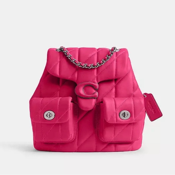 Coach | Bags | Coach Tabby Backpack With Quilting In Dragonfruit | Poshmark